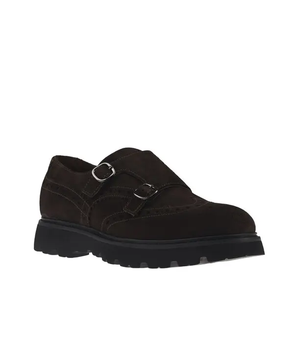 DOUCAL'S Brogue Monk Strap Shoes