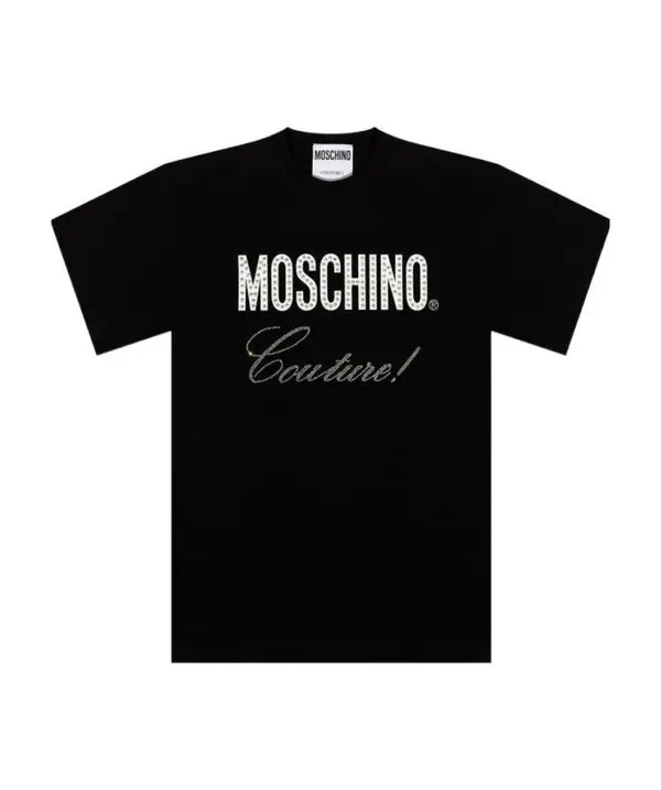 Moschino Crystal-embellished Cotton T-shirt
