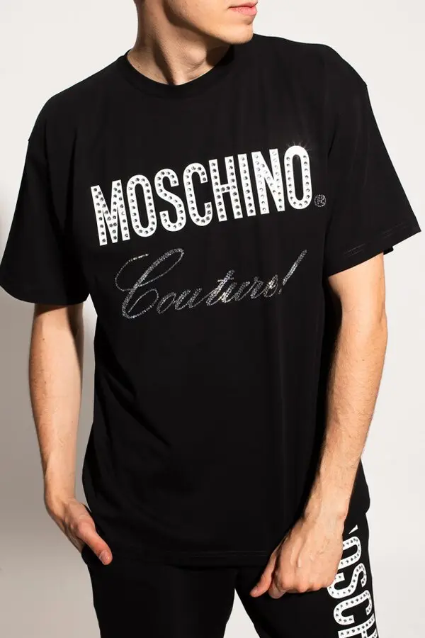 Moschino Crystal-embellished Cotton T-shirt