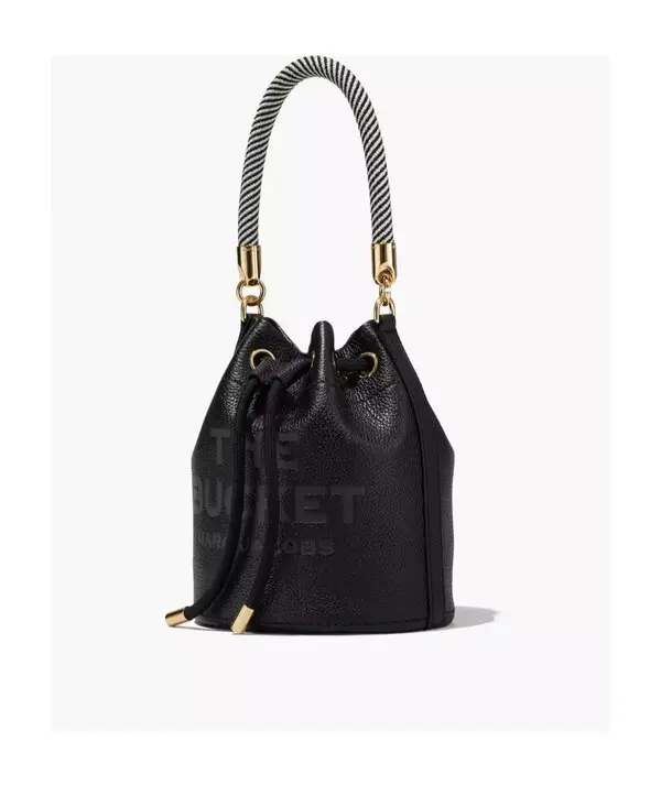 Marc Jacobs Logo Embossed Bucket Bag - Black