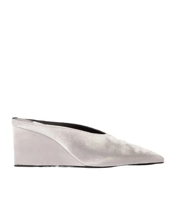 Alaïa Pointed-toe Wedge Mules - Gray
