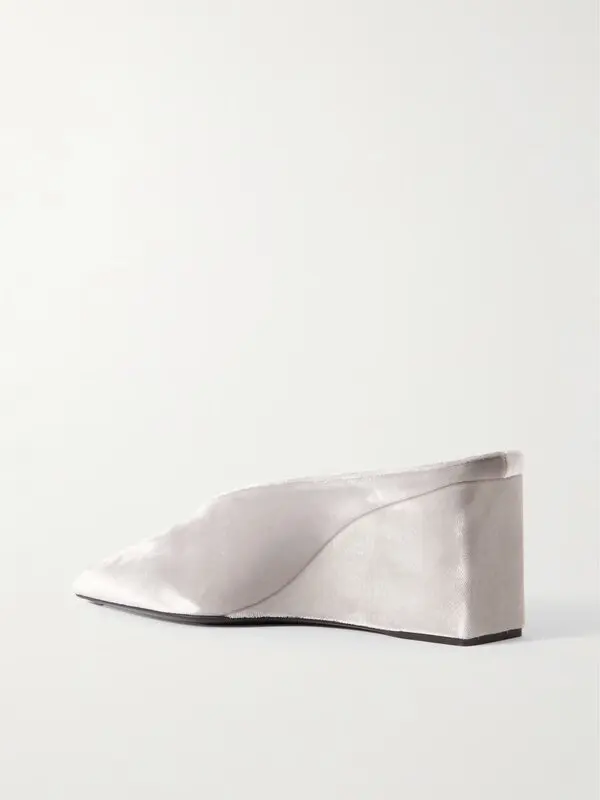 Alaïa Pointed-toe Wedge Mules - Gray