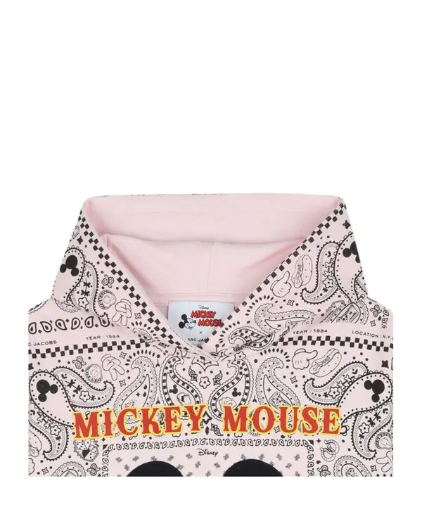 Marc Jacobs Paisley Print Hooded Dress With Mickey Mouse Embroidery