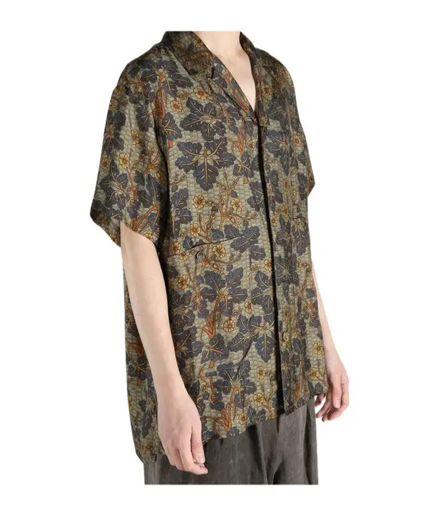 UMA WANG Short-sleeved Shirt - Mustard/blue