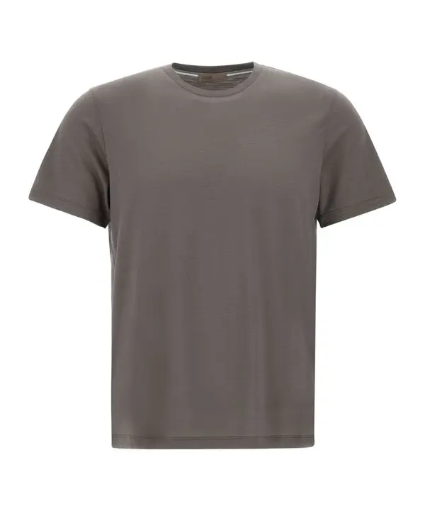 Herno Short-sleeved Crewneck Knitted T-shirt - Black