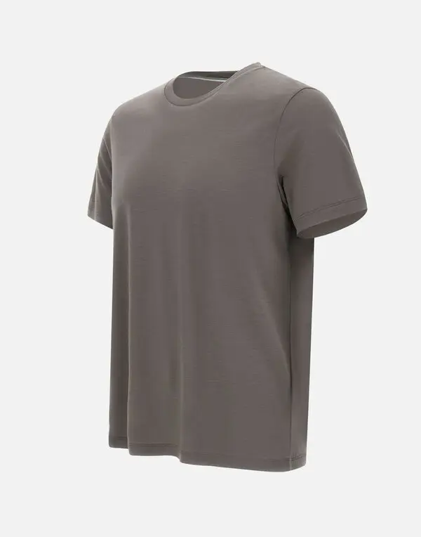 Herno Short-sleeved Crewneck Knitted T-shirt - Black