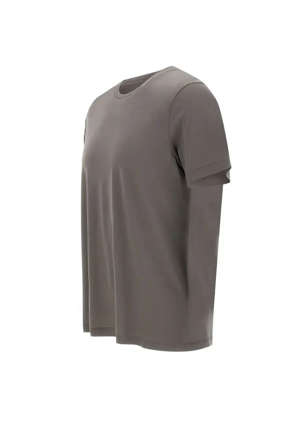 Herno Short-sleeved Crewneck Knitted T-shirt - Black