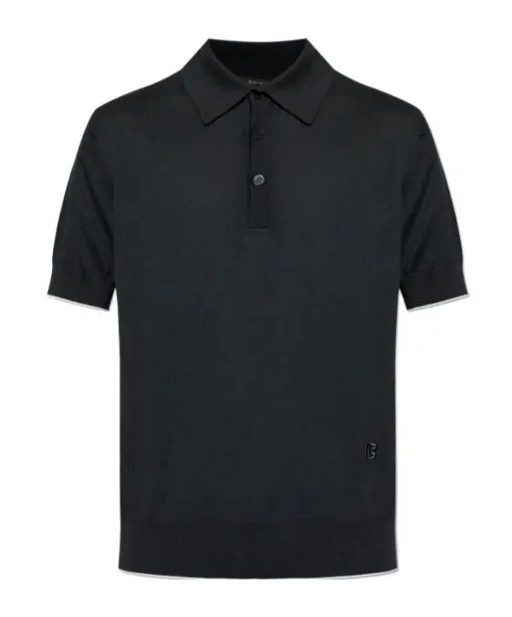 Balmain Logo Embroidered Polo Shirt