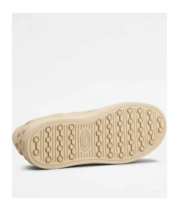 TOD'S Round Toe Lace-up Sneakers - Beige
