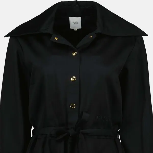 PATOU Collared Button-up Dress With Adjustable Waistband