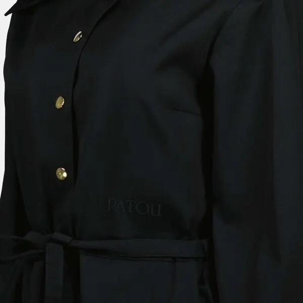 PATOU Collared Button-up Dress With Adjustable Waistband