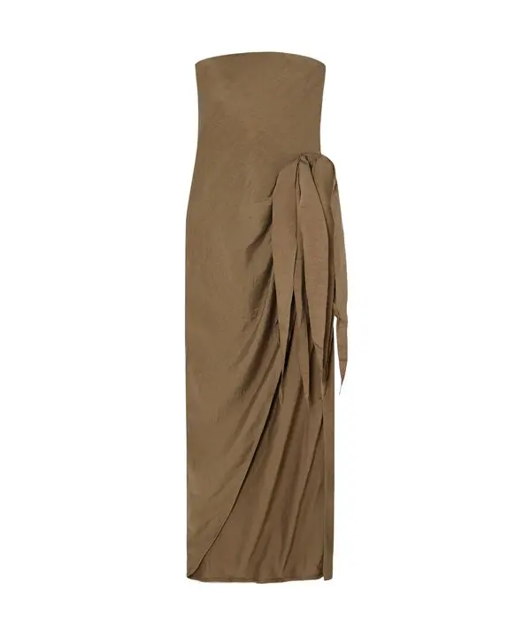 Cult Gaia Strapless Maxi Dress With Laminated Straps