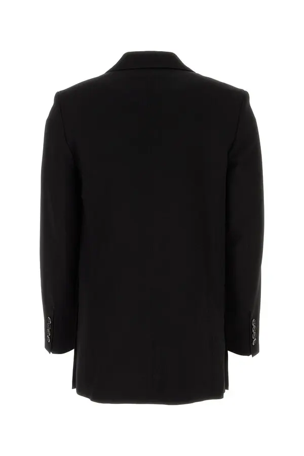 Ami Double Breasted Sleeved Blazer - Black