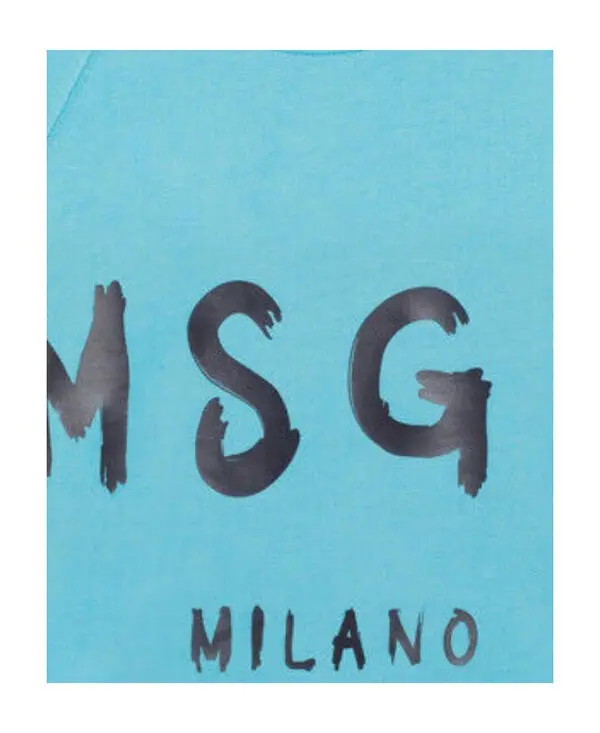 MSGM Logo Crewneck Sweatshirt - Blue