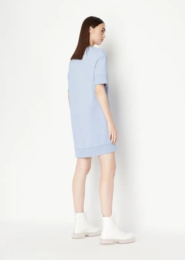 Armani Exchange Logo Embroidered T-shirt Dress