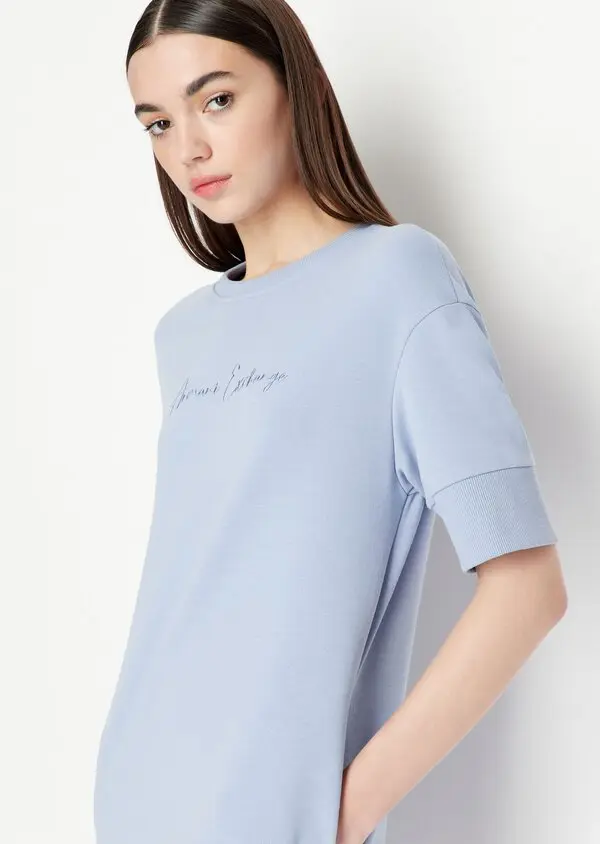 Armani Exchange Logo Embroidered T-shirt Dress