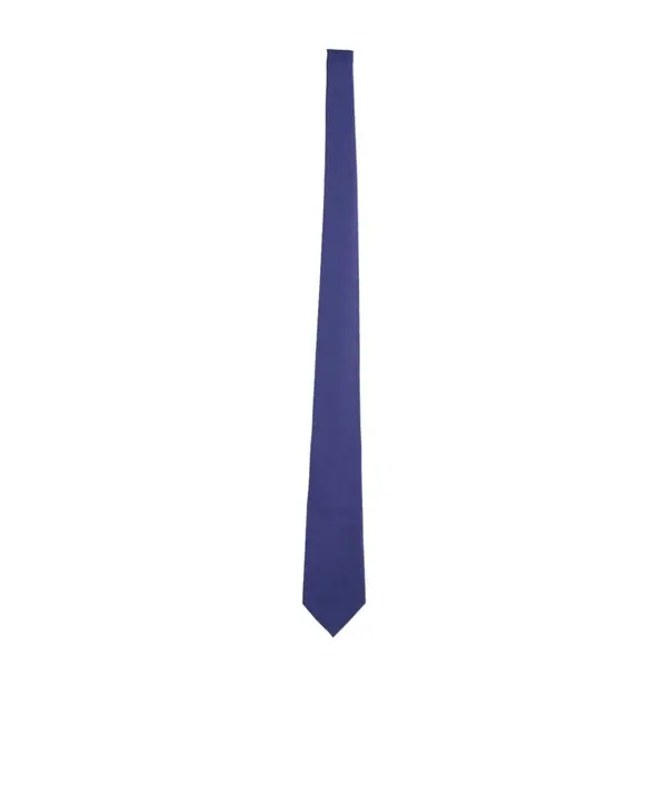 Giorgio Armani Logo Patch Neck Tie - Blue