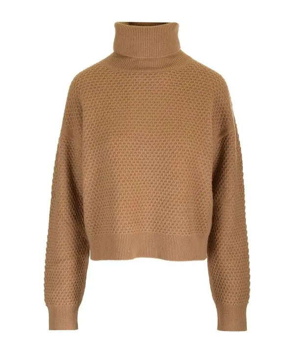 Max Mara Honeycomb High-collar Sweater