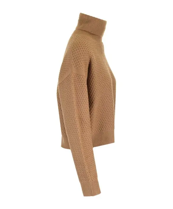 Max Mara Honeycomb High-collar Sweater