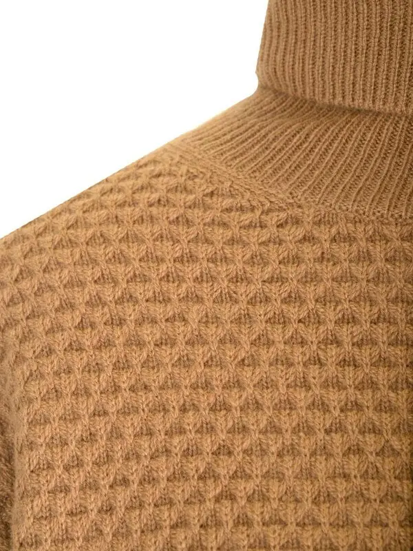 Max Mara Honeycomb High-collar Sweater