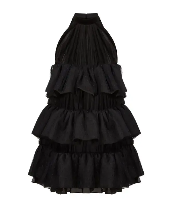 Nina Ricci Halterneck Tiered Mini Dress