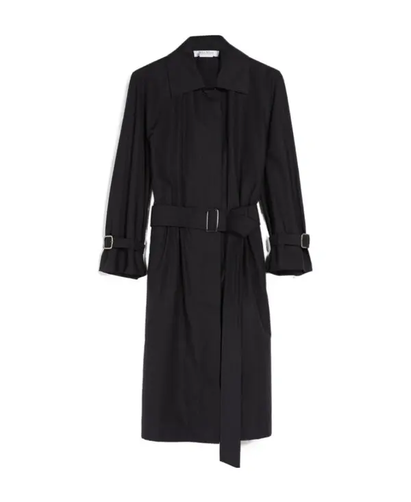 Max Mara Belted Cotton Shirtdress - Black