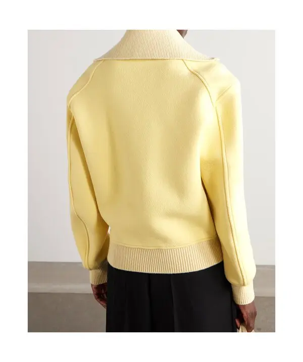 JIL SANDER Oversized Wool-blend Sweatshirt With Half-zip