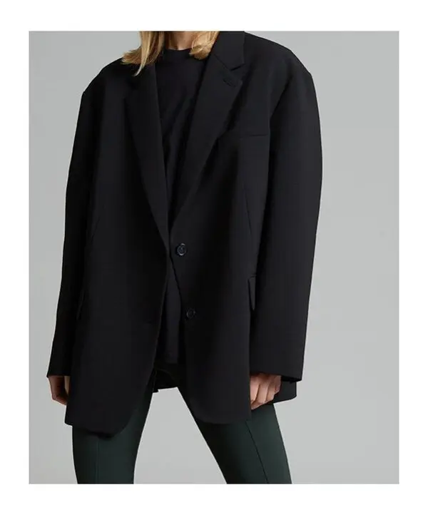 THE FRANKIE SHOP Oversized Single-breasted Blazer With Peak Lapels