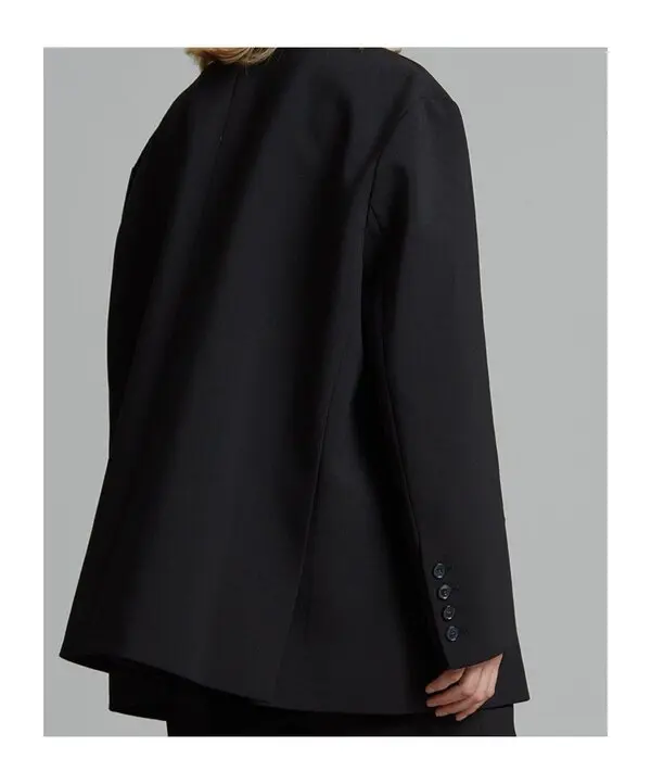 THE FRANKIE SHOP Oversized Single-breasted Blazer With Peak Lapels