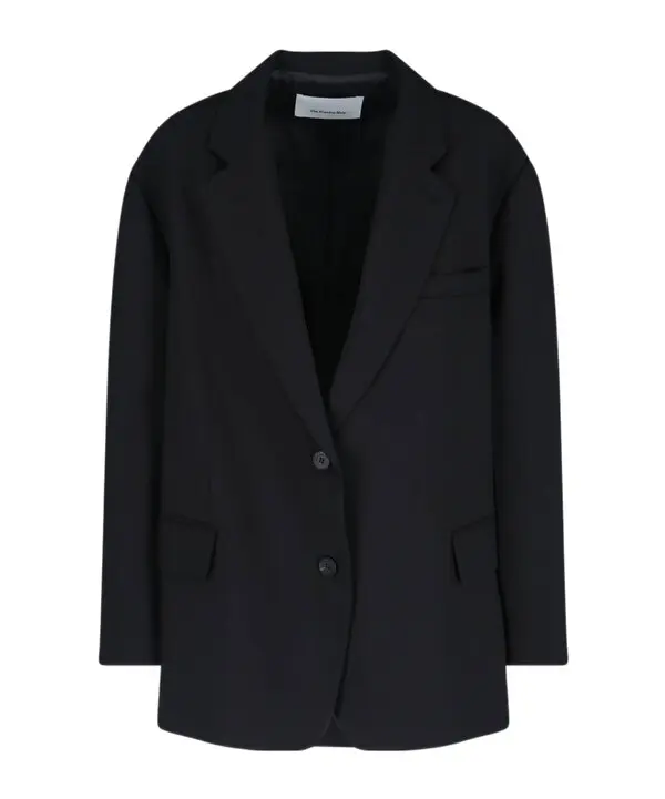 THE FRANKIE SHOP Oversized Single-breasted Blazer With Peak Lapels - Black