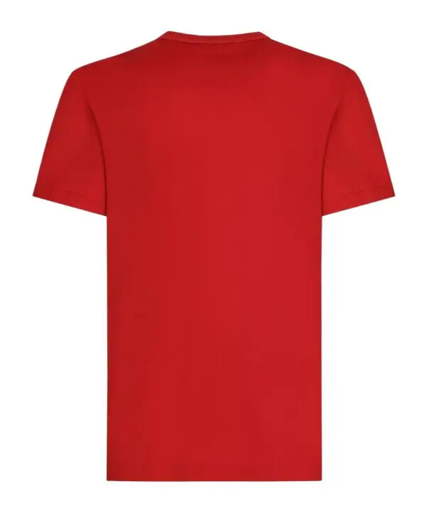 Dolce & Gabbana Dolce Gabbana Branded-tag Crewneck T-shirt - Red