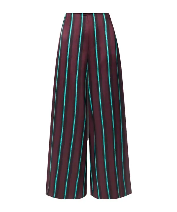 ROKSANDA Striped Silk-satin Wide-leg Pants