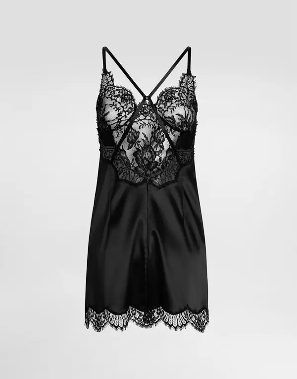 Dolce & Gabbana Lace-embroidered Satin Camisole