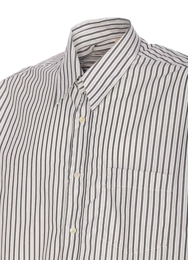 SUNFLOWER Long Sleeved Striped Shirt - White