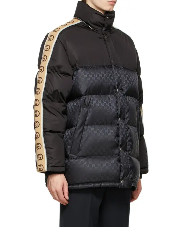Gucci Monogram Pattern Padded Coat