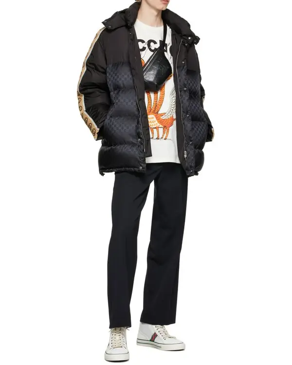 Gucci Monogram Pattern Padded Coat