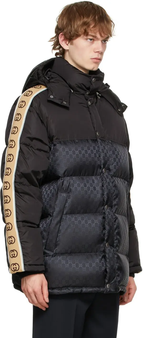 Gucci Monogram Pattern Padded Coat