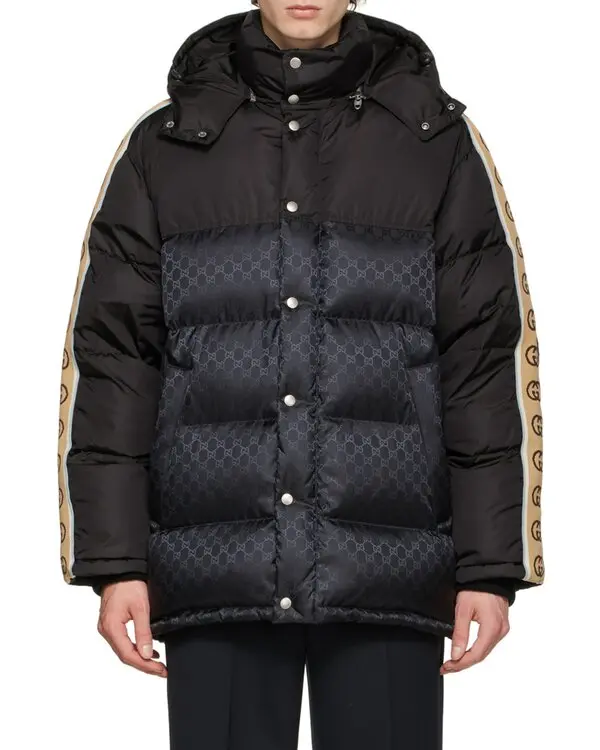 Gucci Monogram Pattern Padded Coat
