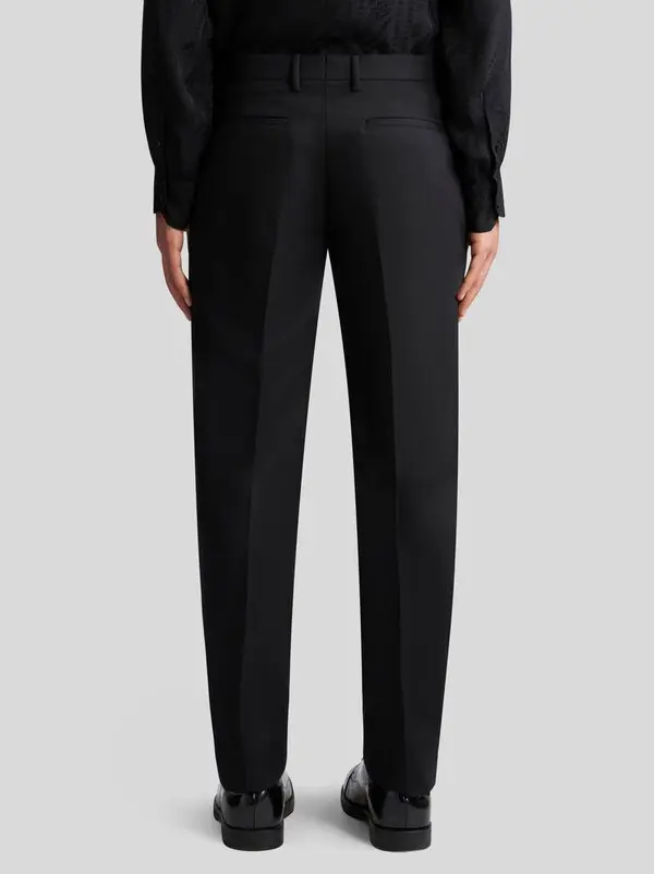 Etro Wool And Mohair Slim-fit Trousers - Black