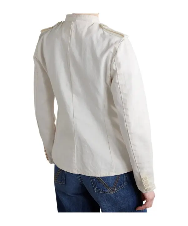 NILI LOTAN Geraldine Denim Jacket - Cream