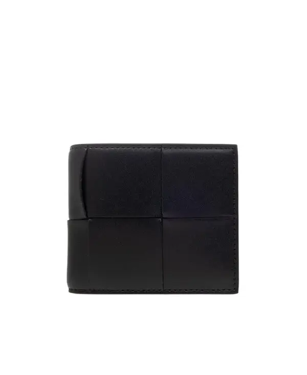 Bottega Veneta Intrecciato Bi-fold Wallet - Black