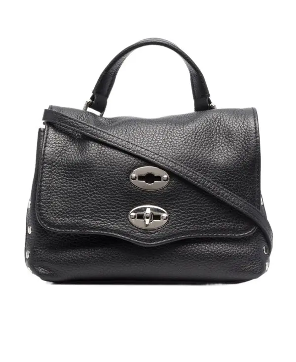 ZANELLATO Stud-detailed Twist-lock Small Tote Bag - Black