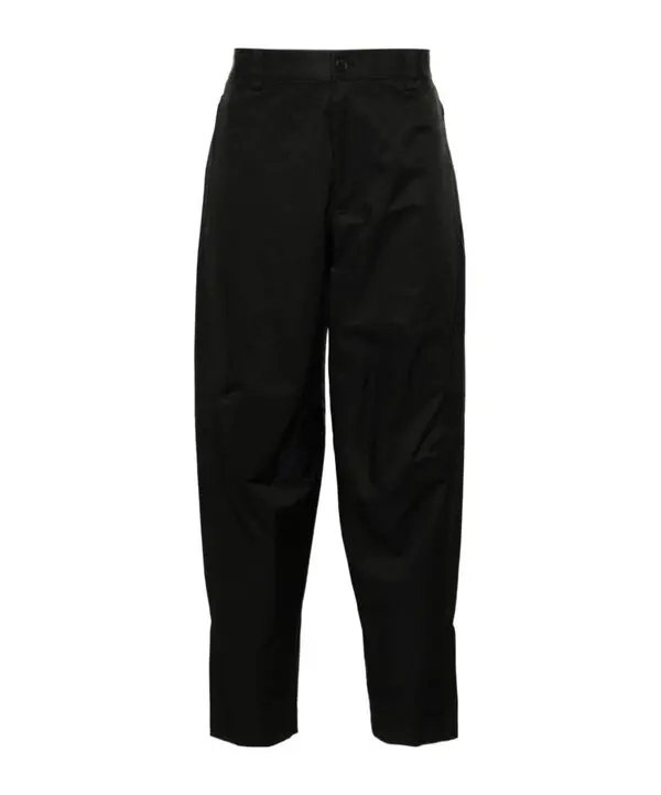 LANVIN Tapered-cut Logo Patch Biker Trousers