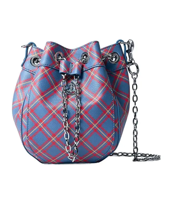 VIVIENNE WESTWOOD Small Chrissy Bucket Bag - Blue