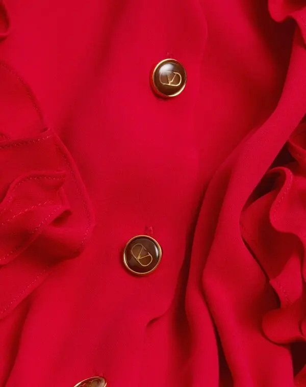 Valentino Garavani Ruffled Georgette Midi Dress