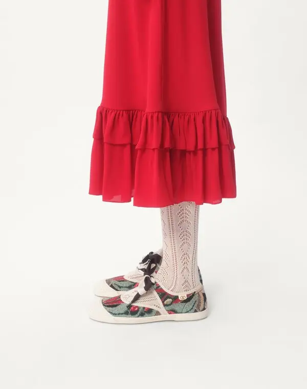 Valentino Garavani Ruffled Georgette Midi Dress