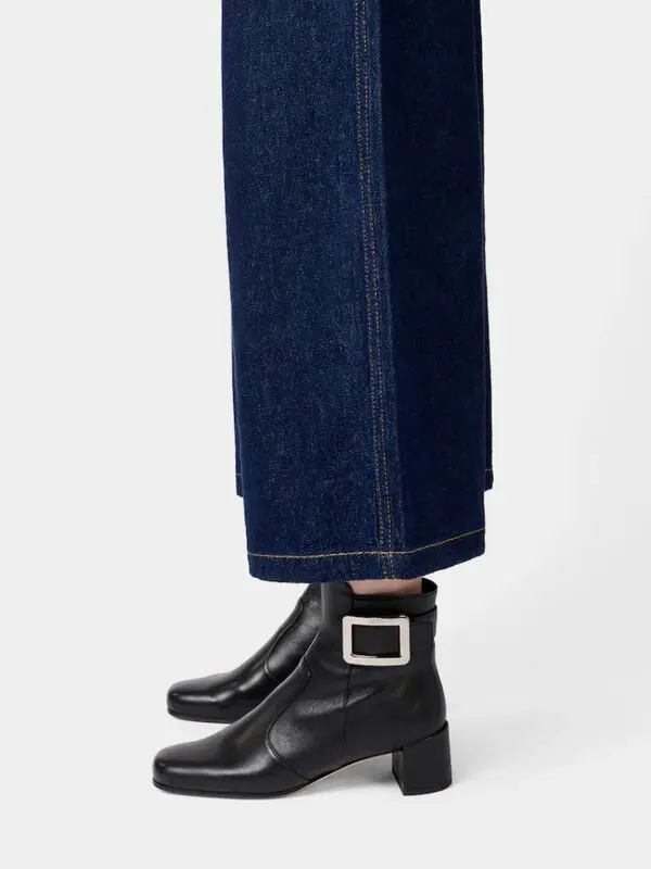 ROGER VIVIER Très Vivier Polly Buckle Ankle Boots - Black