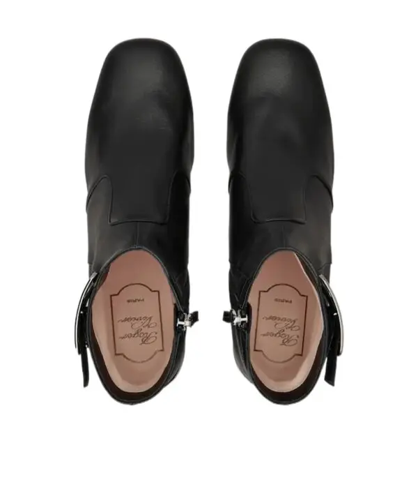 ROGER VIVIER Très Vivier Polly Buckle Ankle Boots - Black
