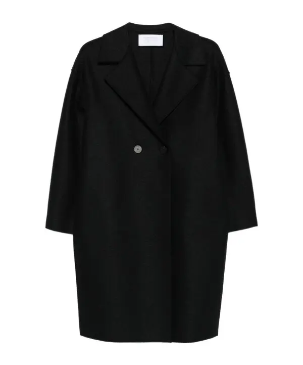 Harris Wharf London Drop Shoulder Coat - Black