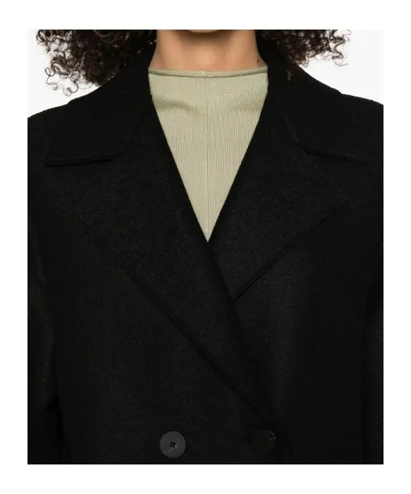 Harris Wharf London Drop Shoulder Coat - Black